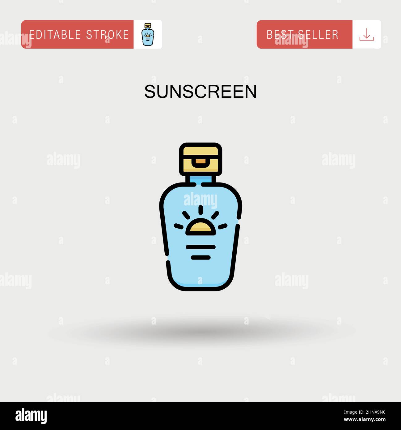 Sunscreen vector icon Stock Vector Images - Alamy