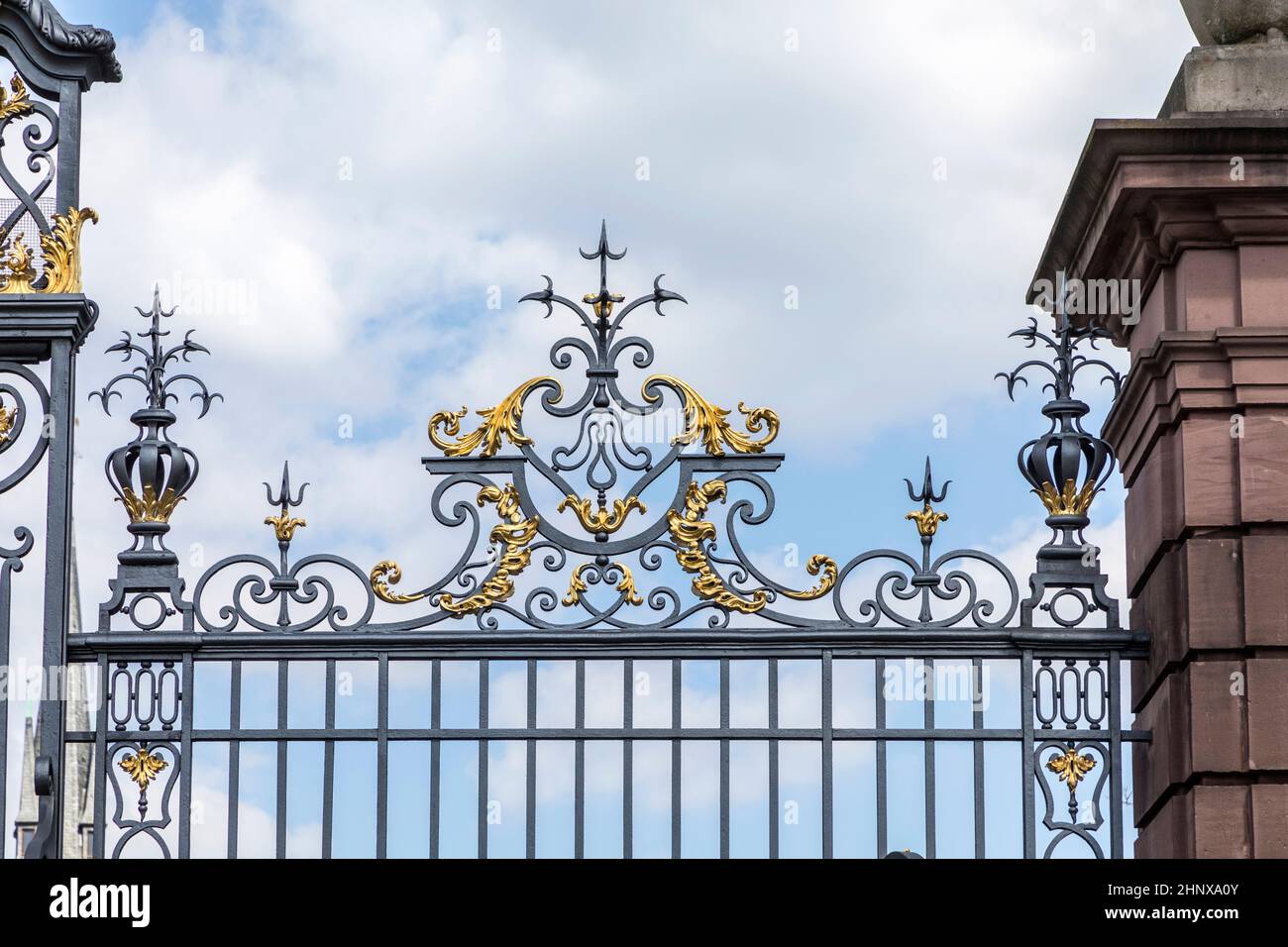 gate of castle Phillipsruhe in Hanau, Germany Stock Photo - Alamy