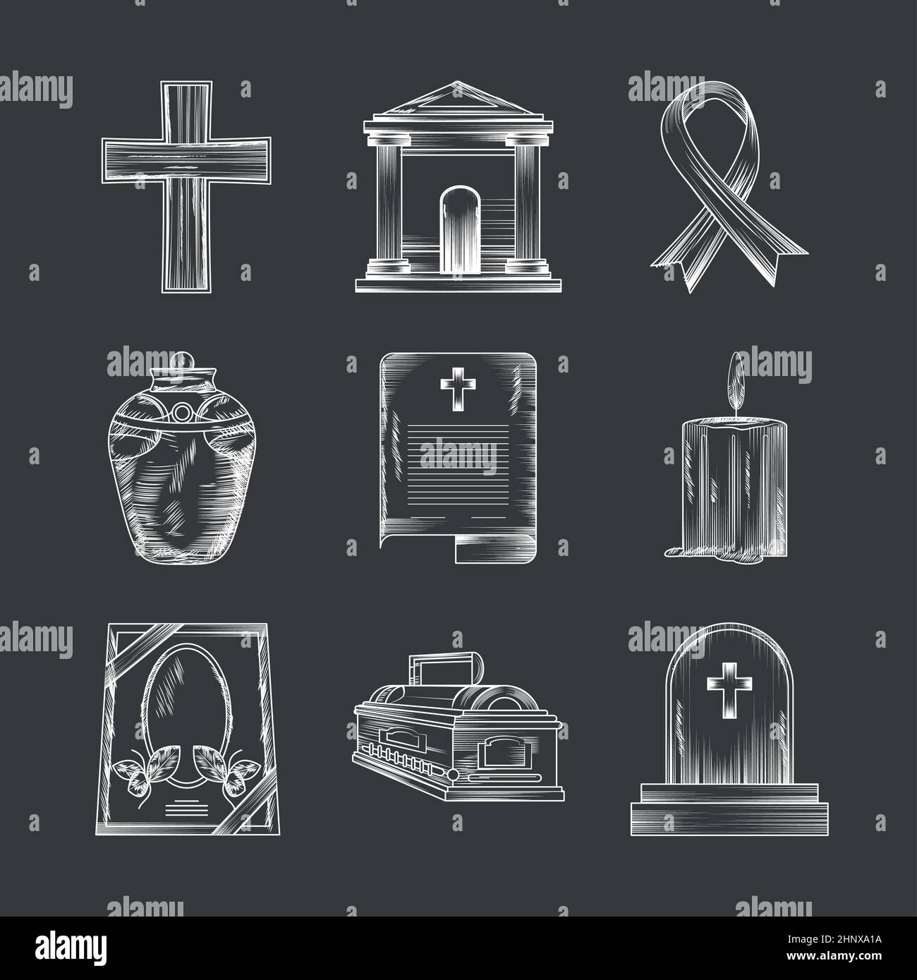 funeral sketch icons Stock Vector Image & Art - Alamy