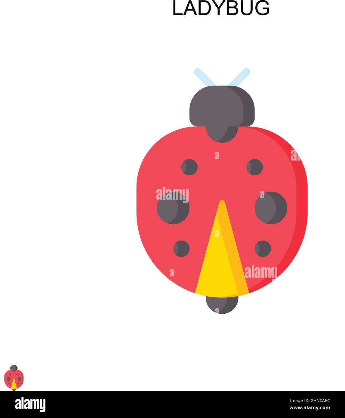Ladybug Simple vector icon. Illustration symbol design template for web ...