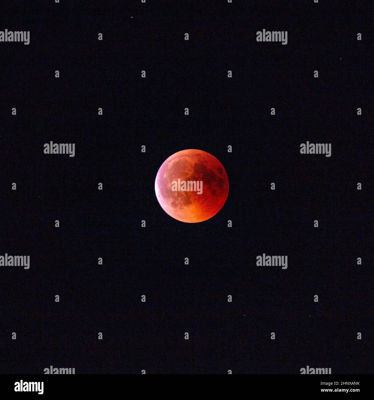 blood moon at solar eclipse at the 27th of July 2018 Stock Photo - Alamy