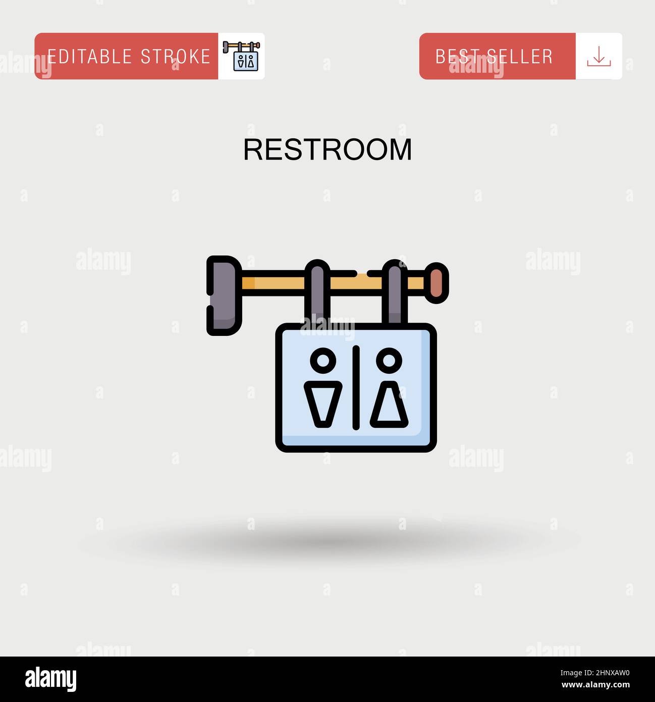 Wc restroom sign icon Stock Vector Images - Alamy