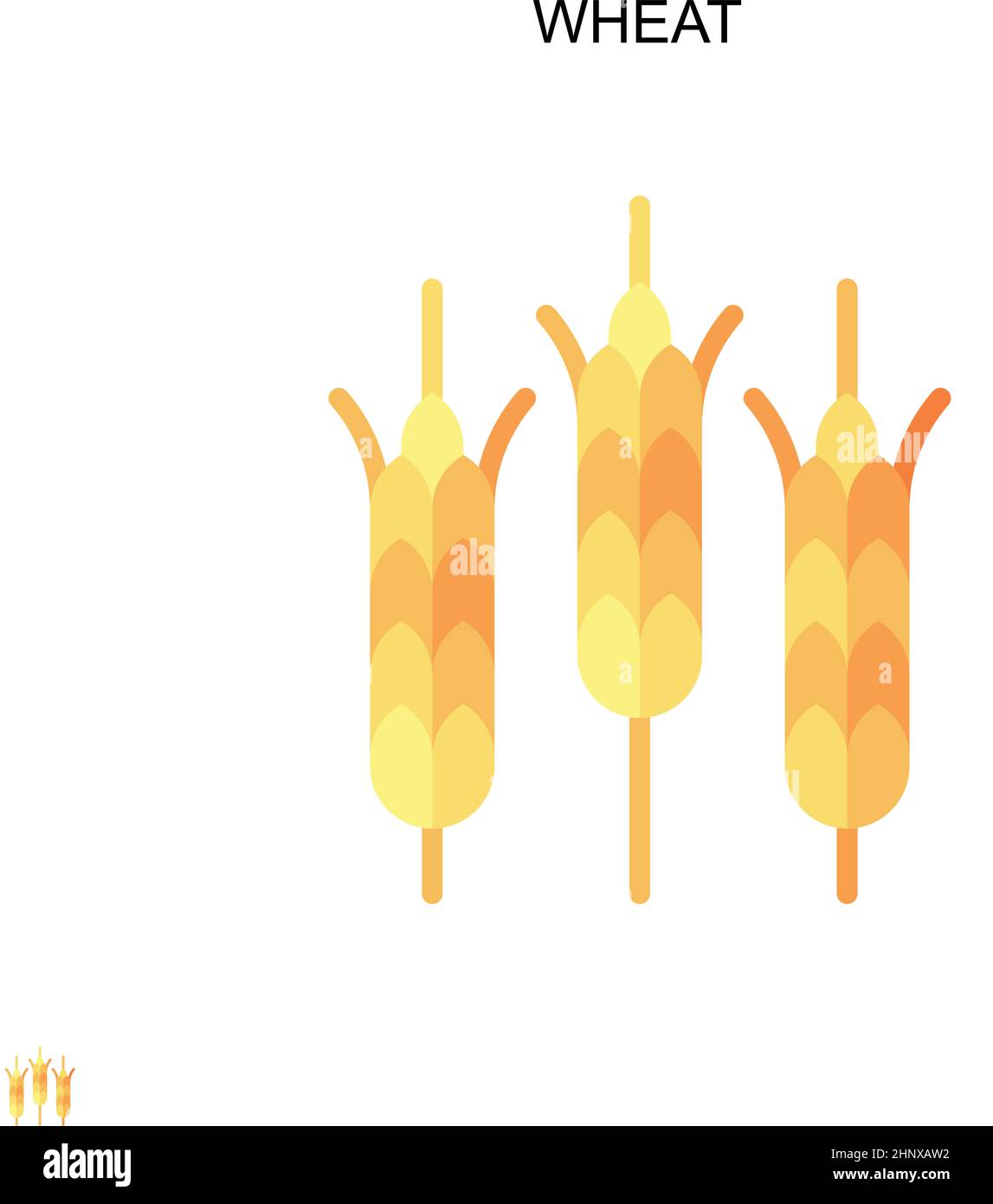 Wheat Simple vector icon. Illustration symbol design template for web ...