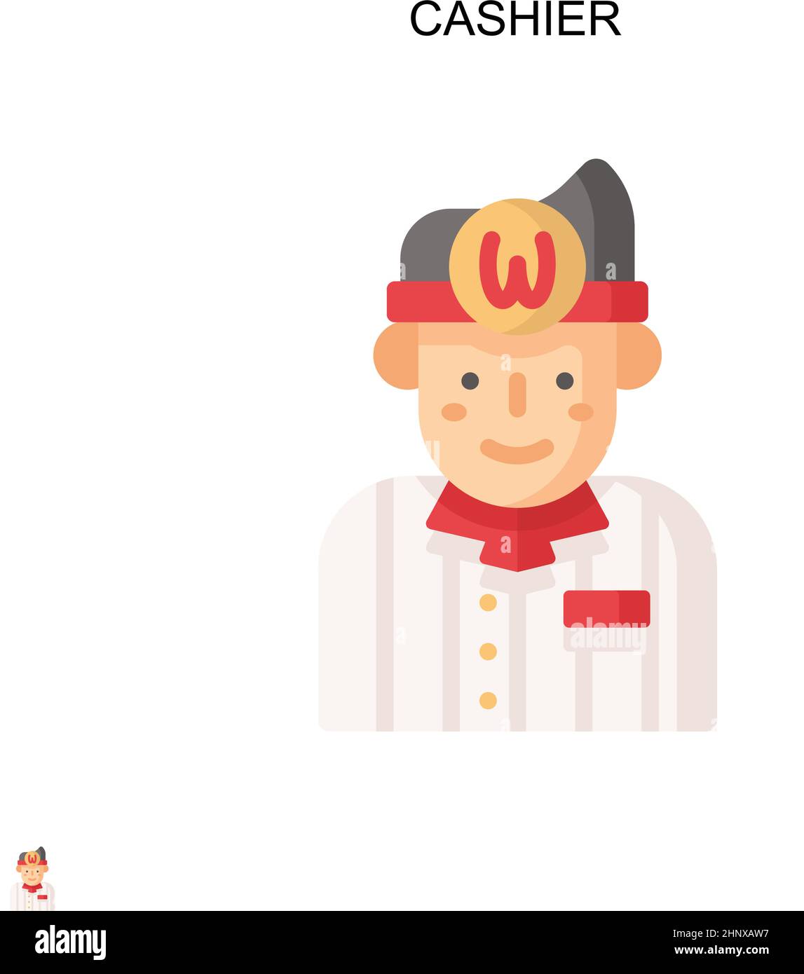 Cashier Simple vector icon. Illustration symbol design template for web ...