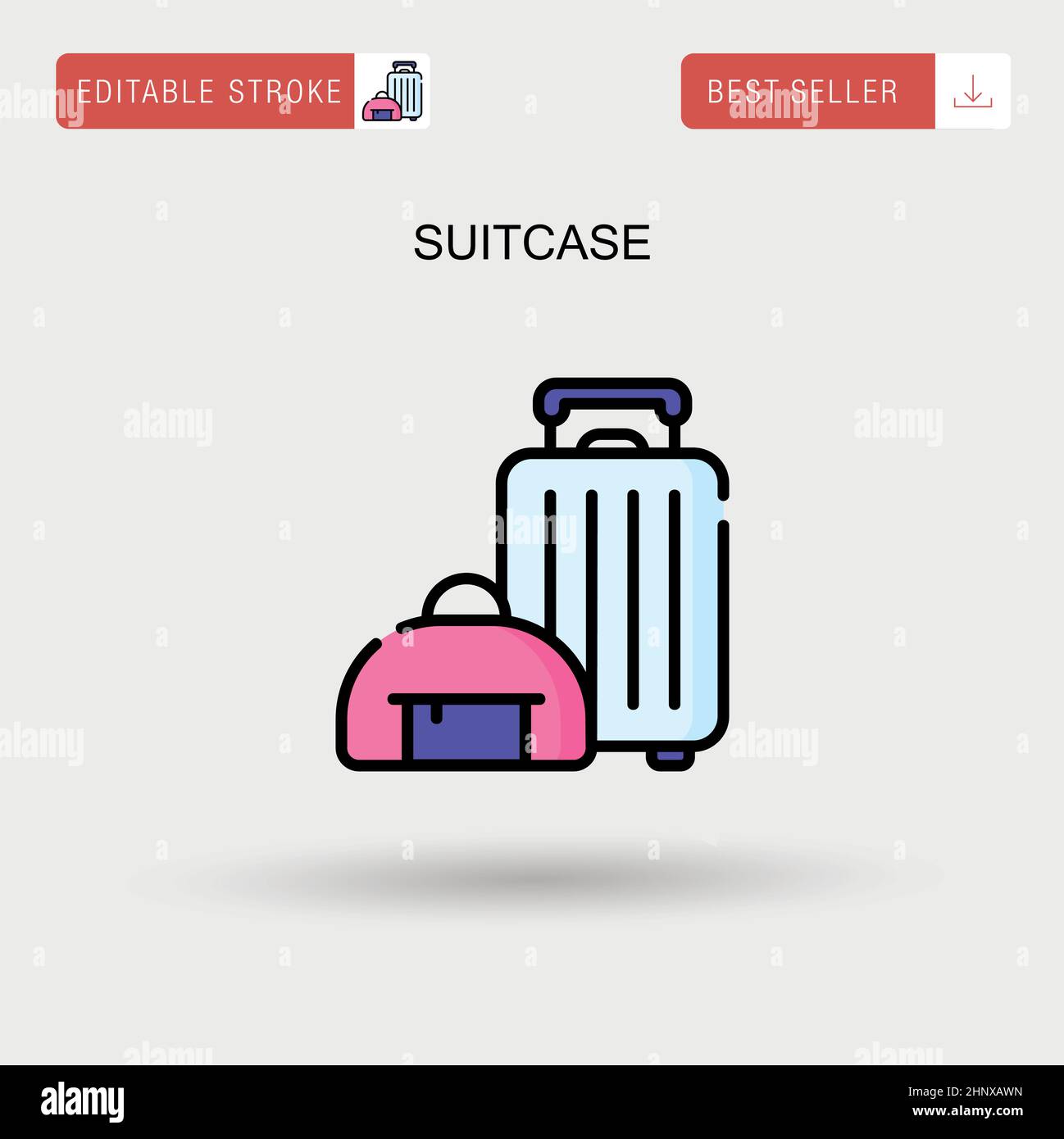 Suitcase Simple vector icon Stock Vector Image & Art - Alamy