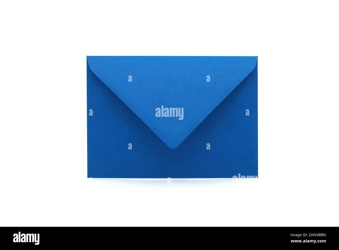 Blue paper envelope isolated on white background Stock Photo - Alamy