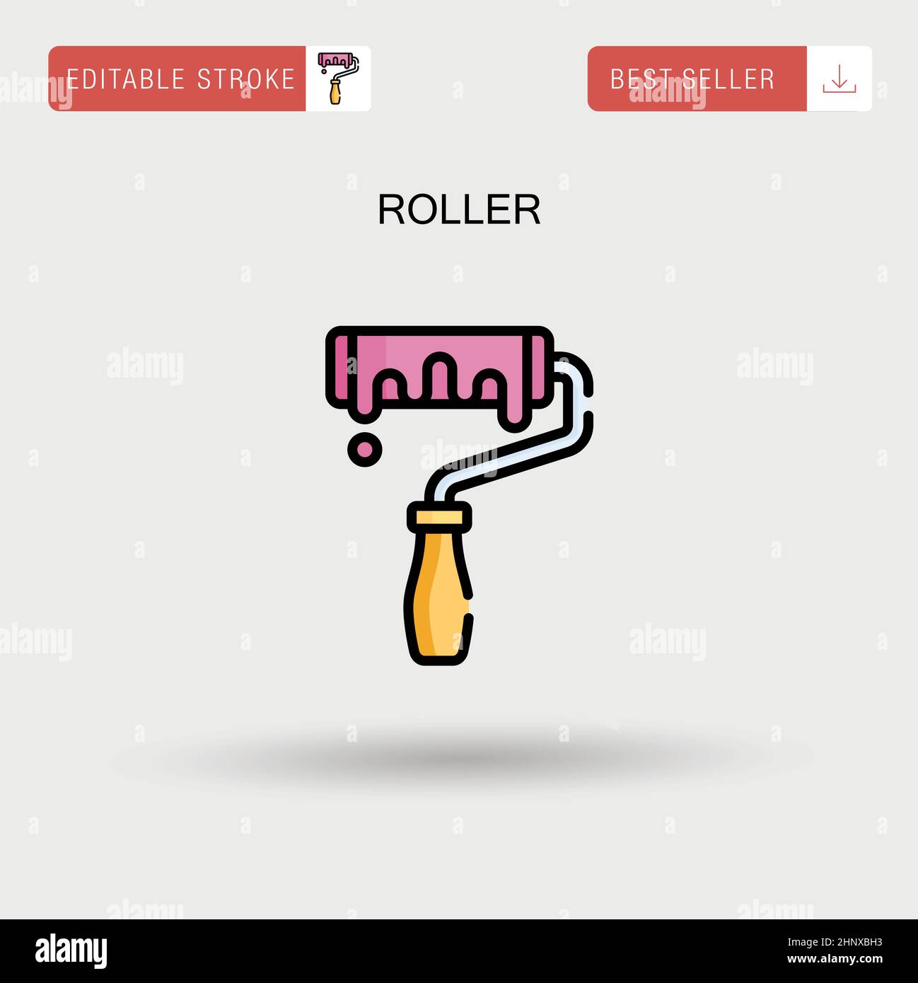 Roller Simple vector icon Stock Vector Image & Art - Alamy