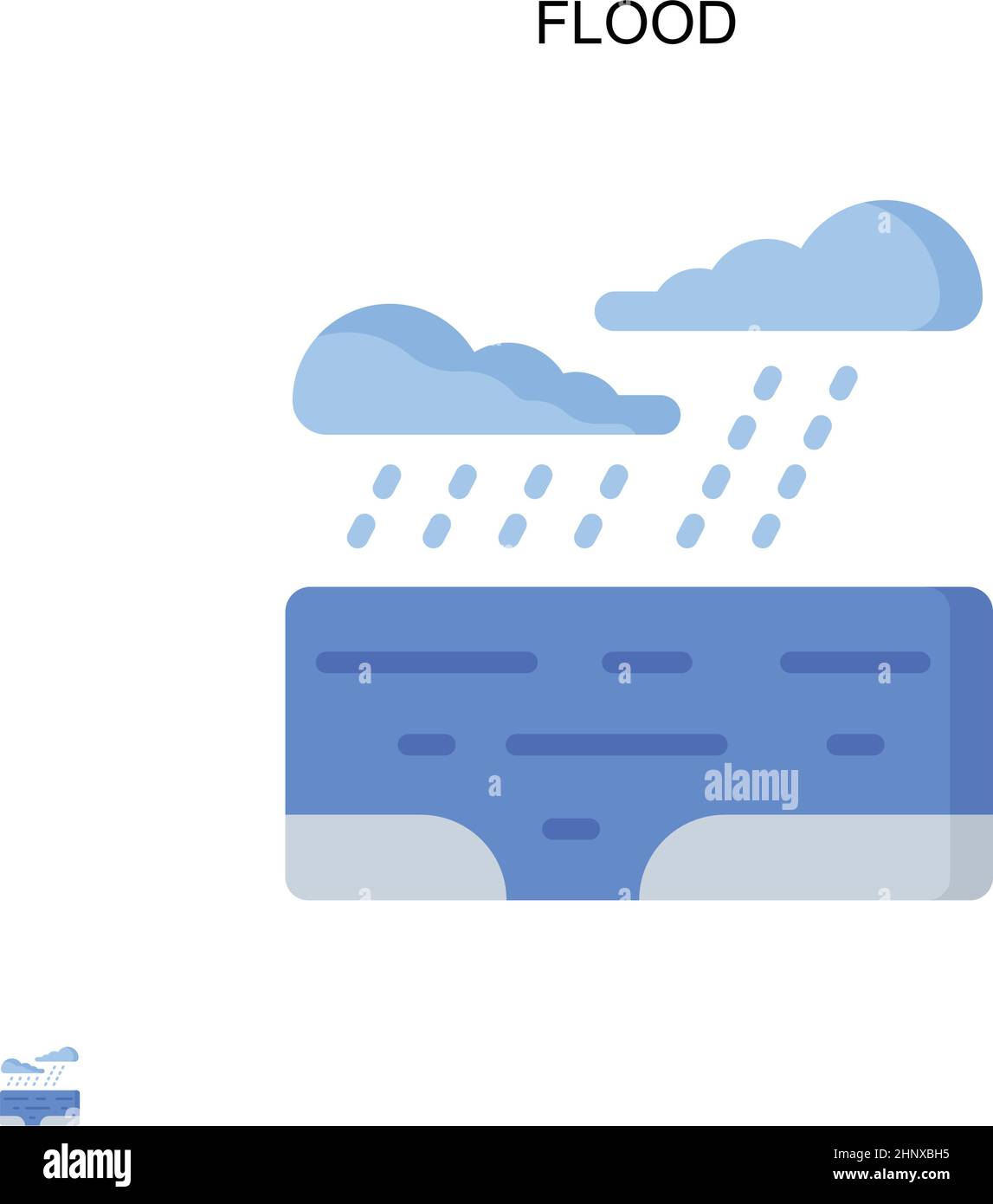 Flood Simple vector icon. Illustration symbol design template for web ...