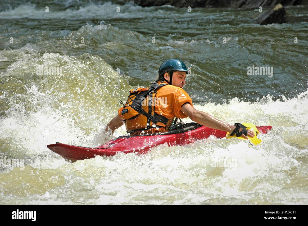 (MRed) Kayaking on the Oconee River in southern Tennessee, site of the ...