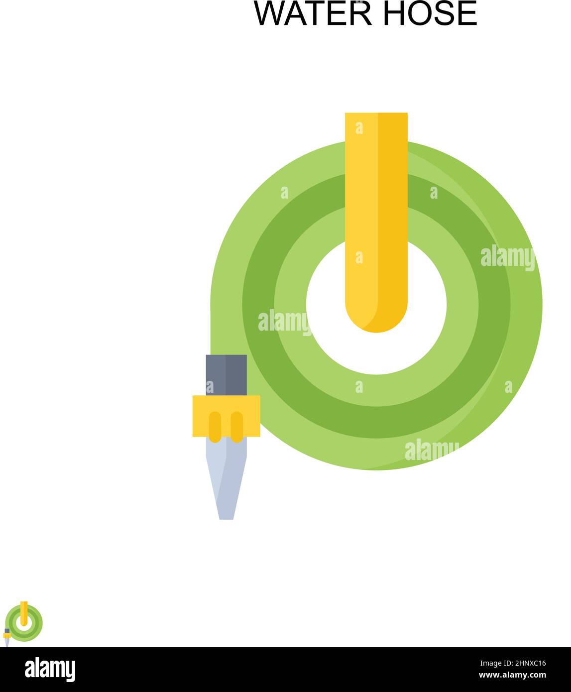 Water hose Simple vector icon. Illustration symbol design template for ...