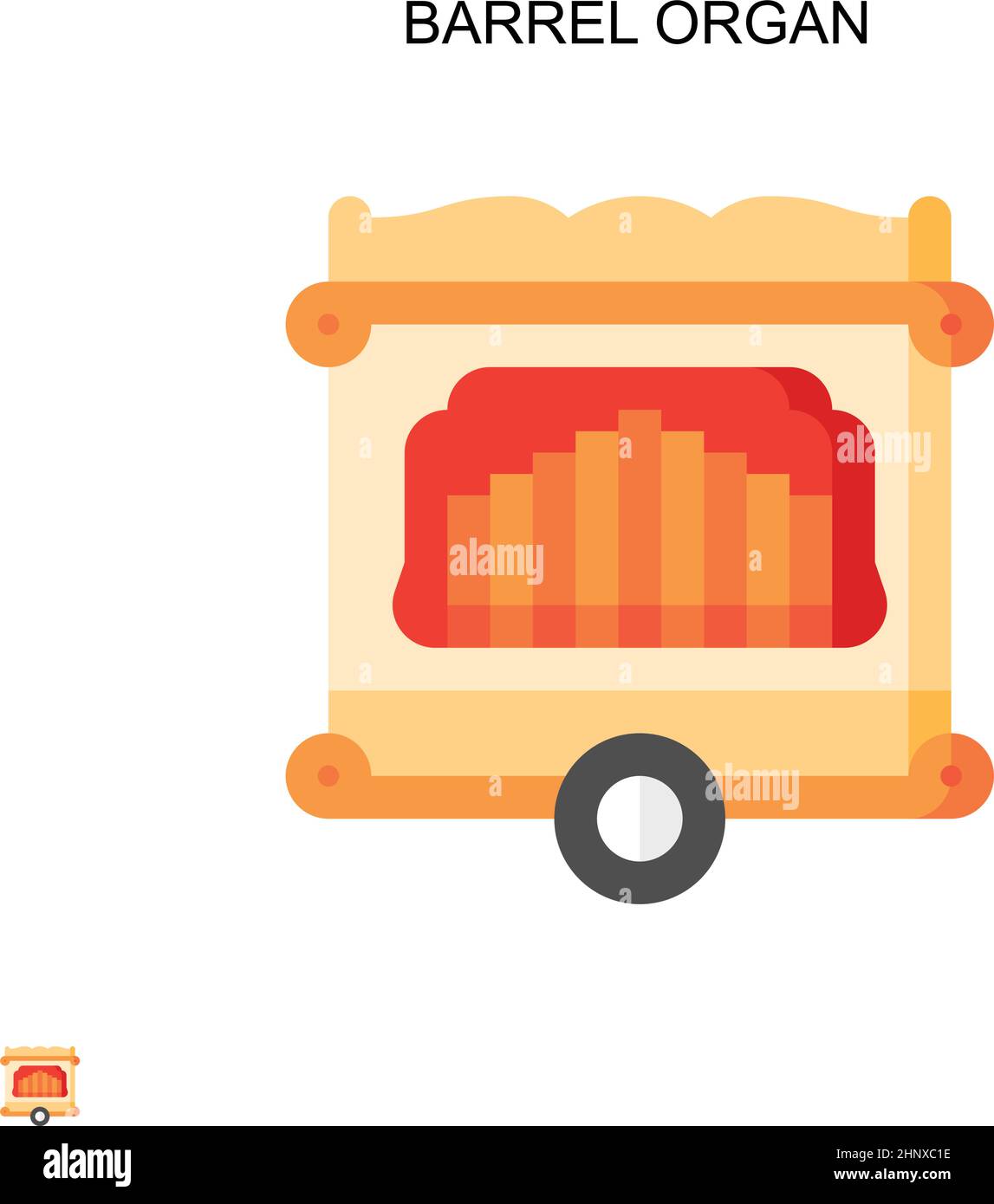 Barrel organ player Stock Vector Images - Alamy