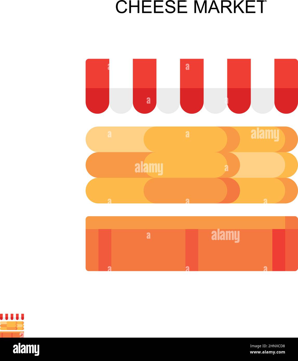 Cheese market Simple vector icon. Illustration symbol design template ...