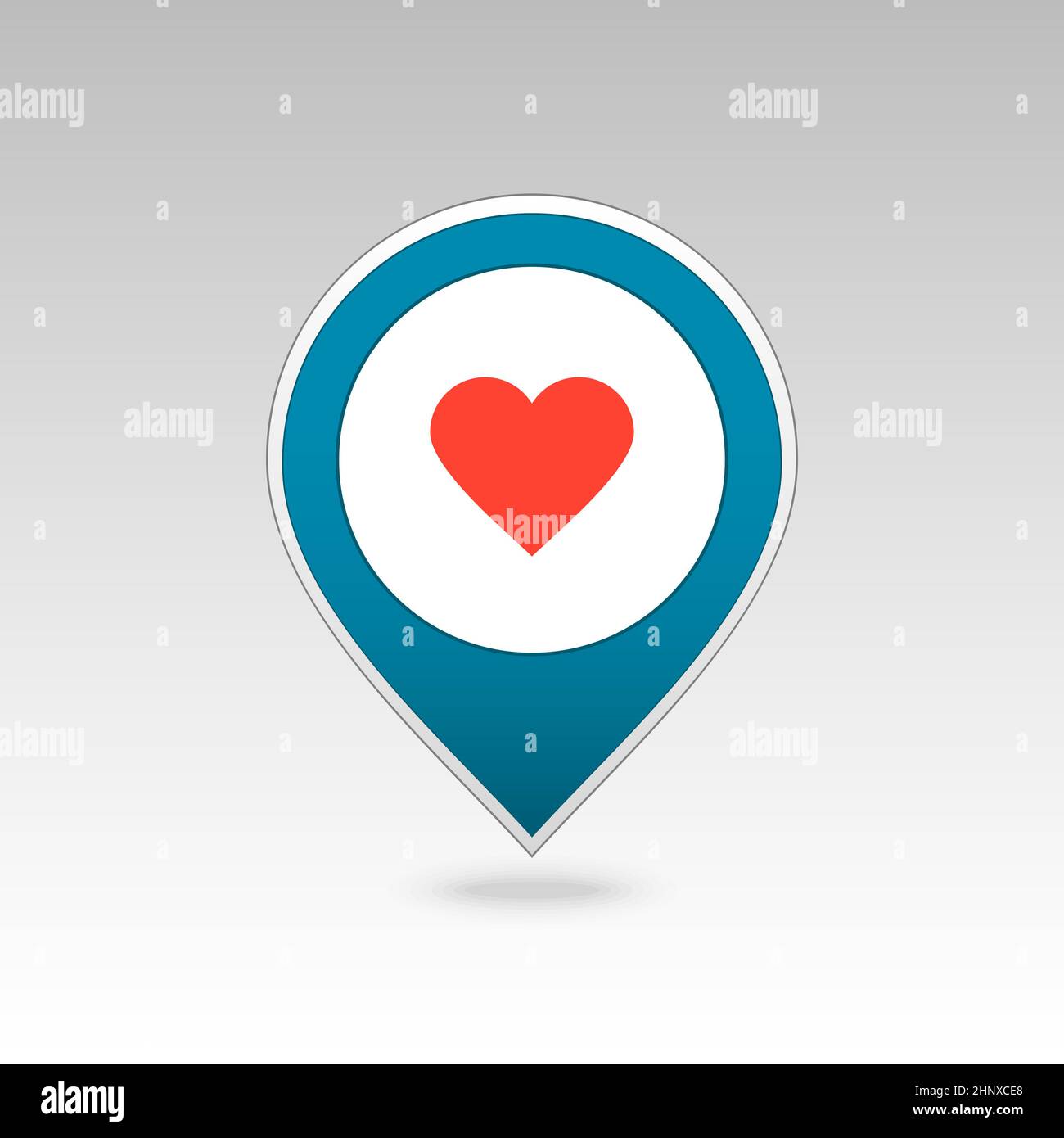 Heart pin map icon. Map pointer. Map markers. Vector illustration EPS10 ...