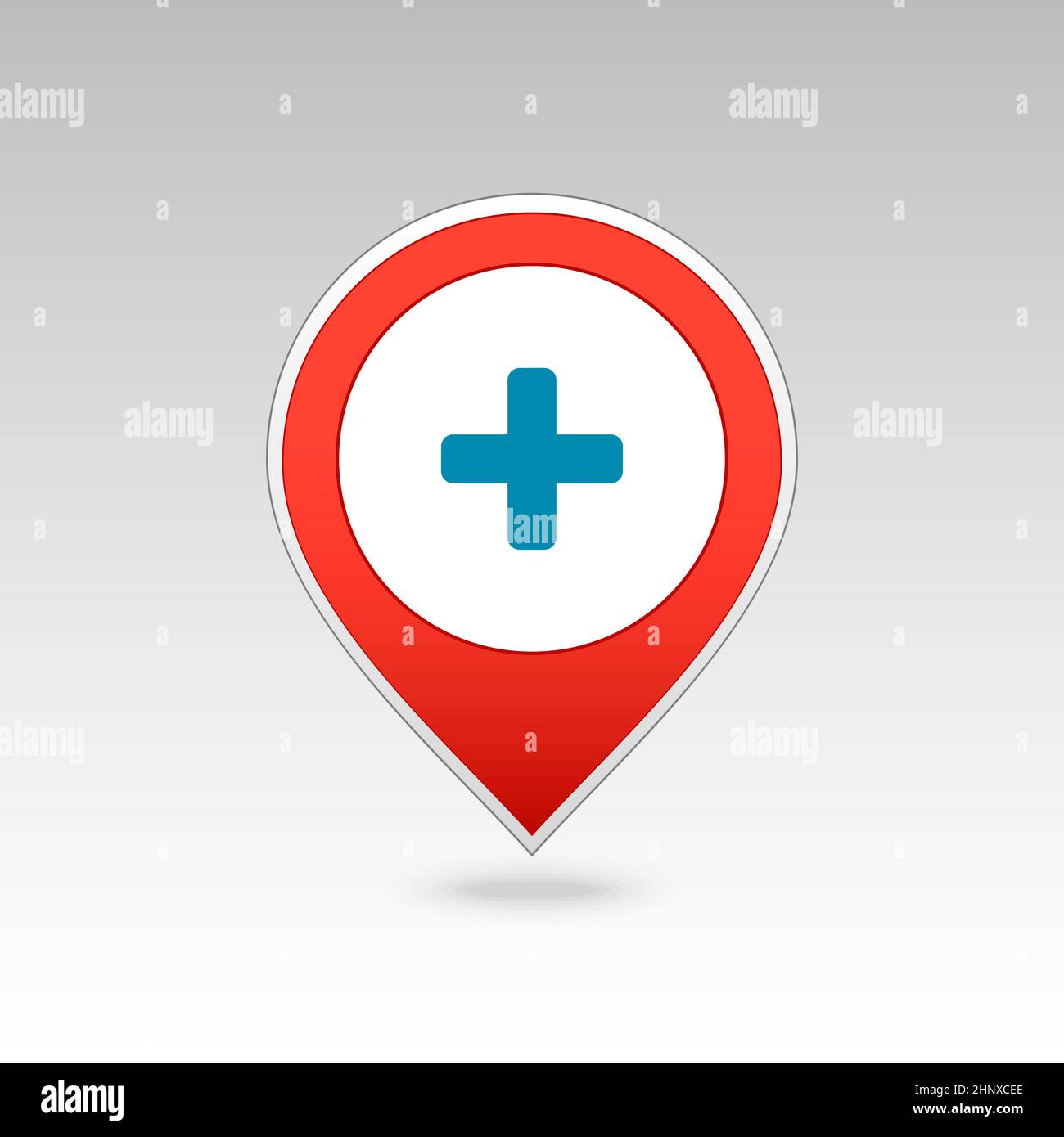 Plus pin map icon. Hospital, Clinic. Map pointer. Map markers. Vector ...