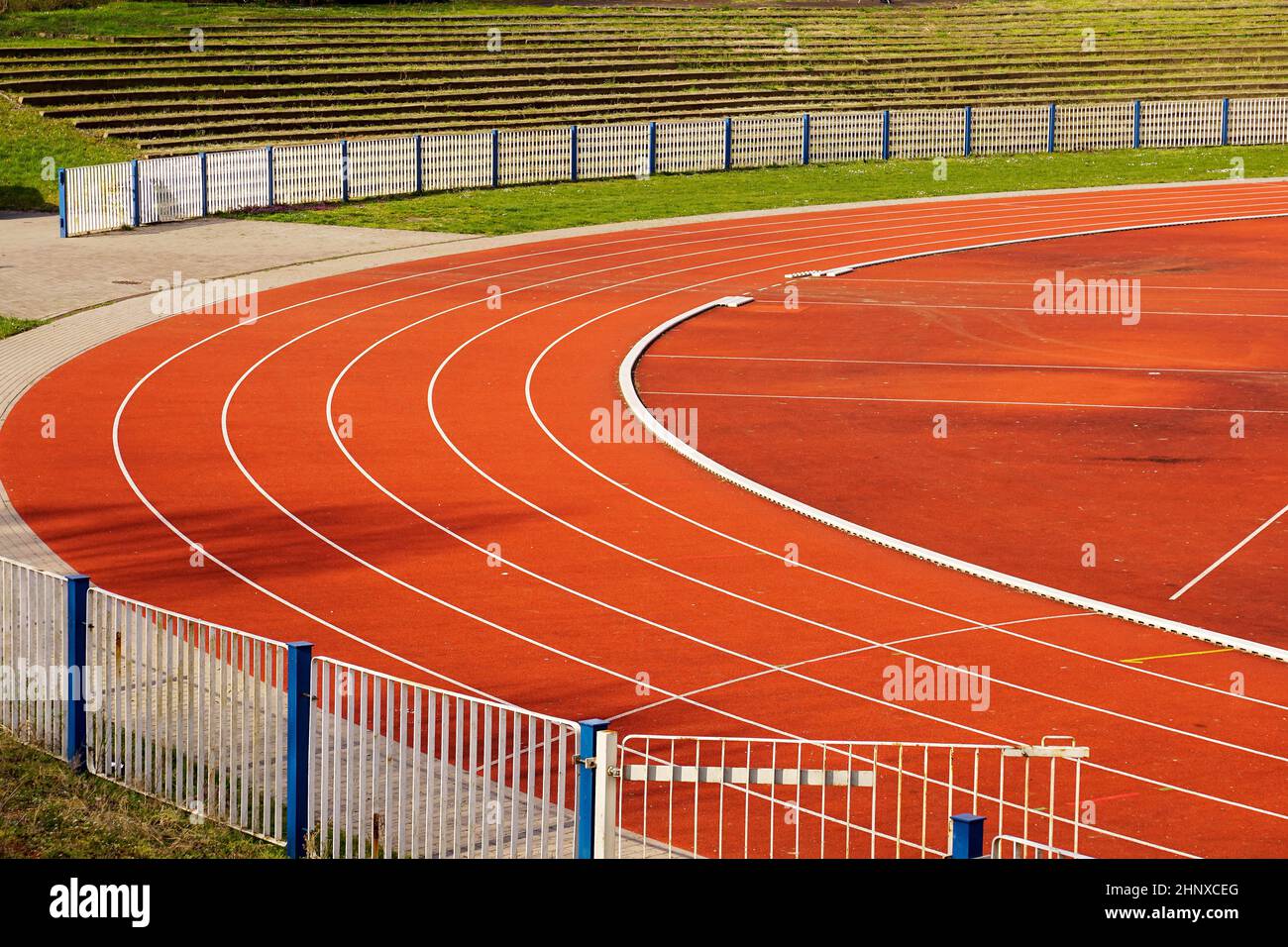 a Runways or fight tracks on a sports field Stock Photo - Alamy