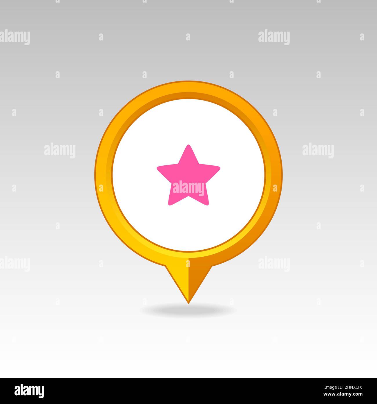 Star favorite pin map icon. Map pointer. Map markers. Vector ...