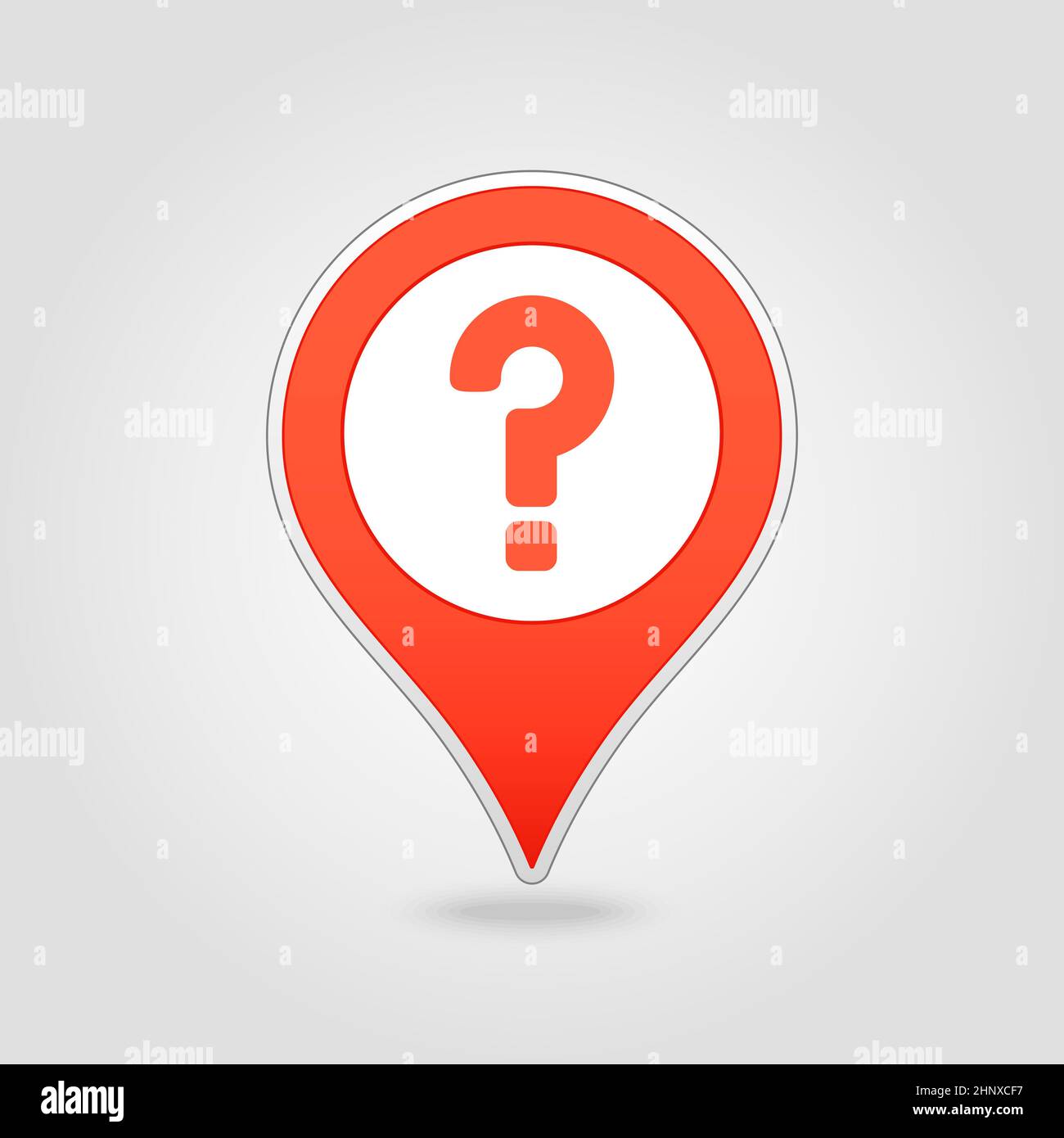 Question mark pin map icon. Map pointer. Map markers. Vector ...