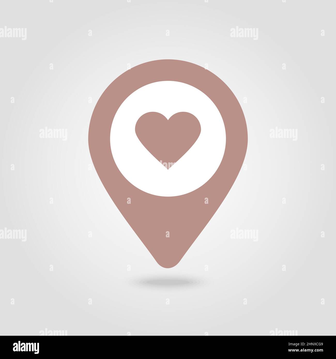 Heart pin map icon. Map pointer. Map markers. Vector illustration EPS10 ...