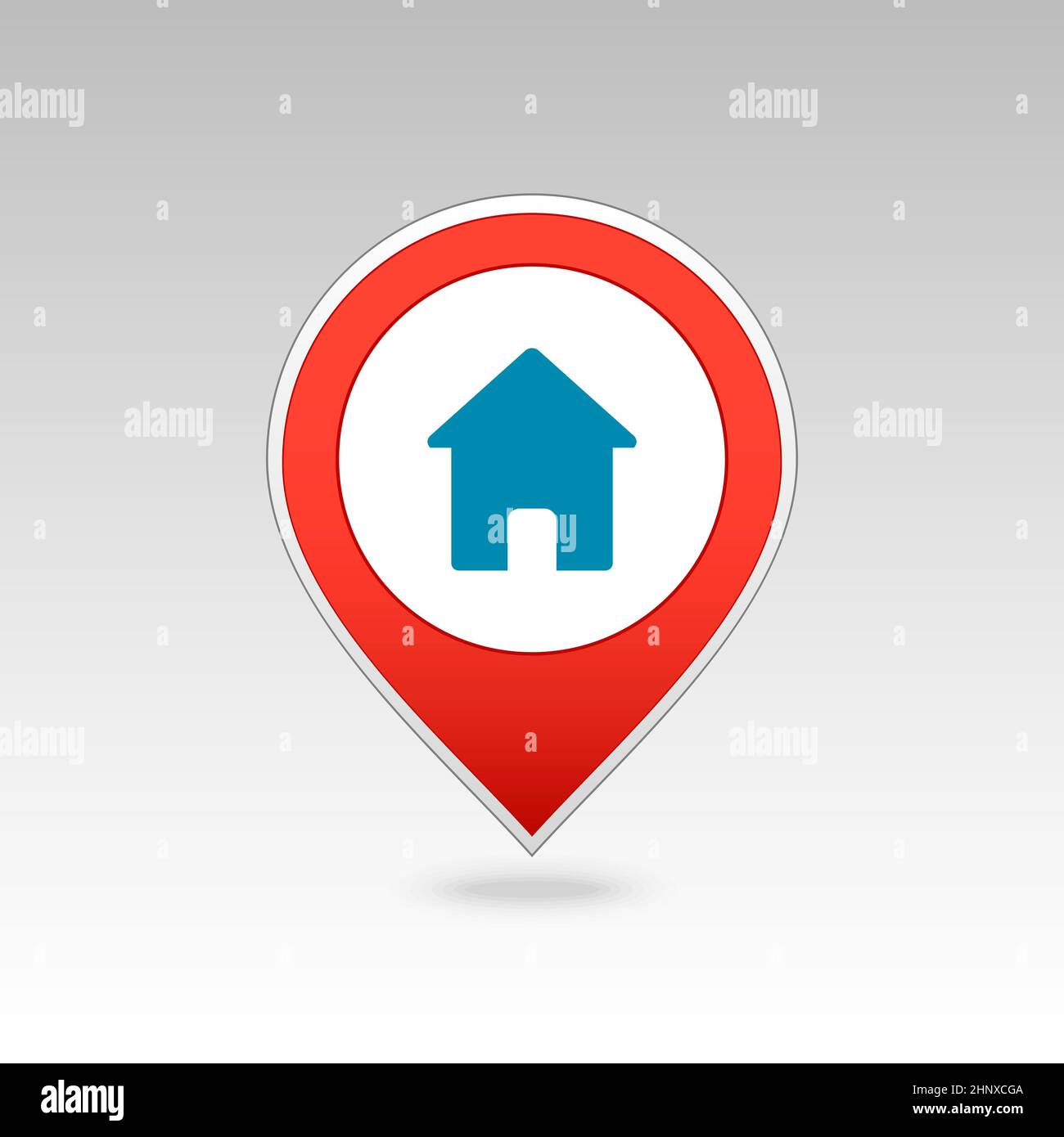 Home pin map icon. Map pointer. Map markers. Vector illustration EPS10 ...