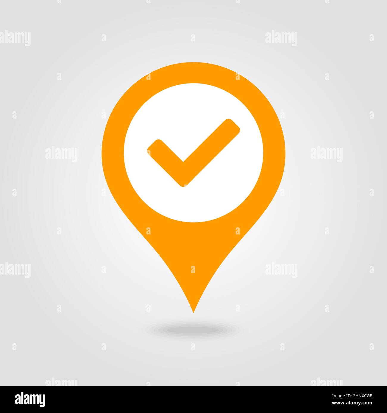 Check pin map icon. Map pointer. Map markers. Vector illustration EPS10 ...
