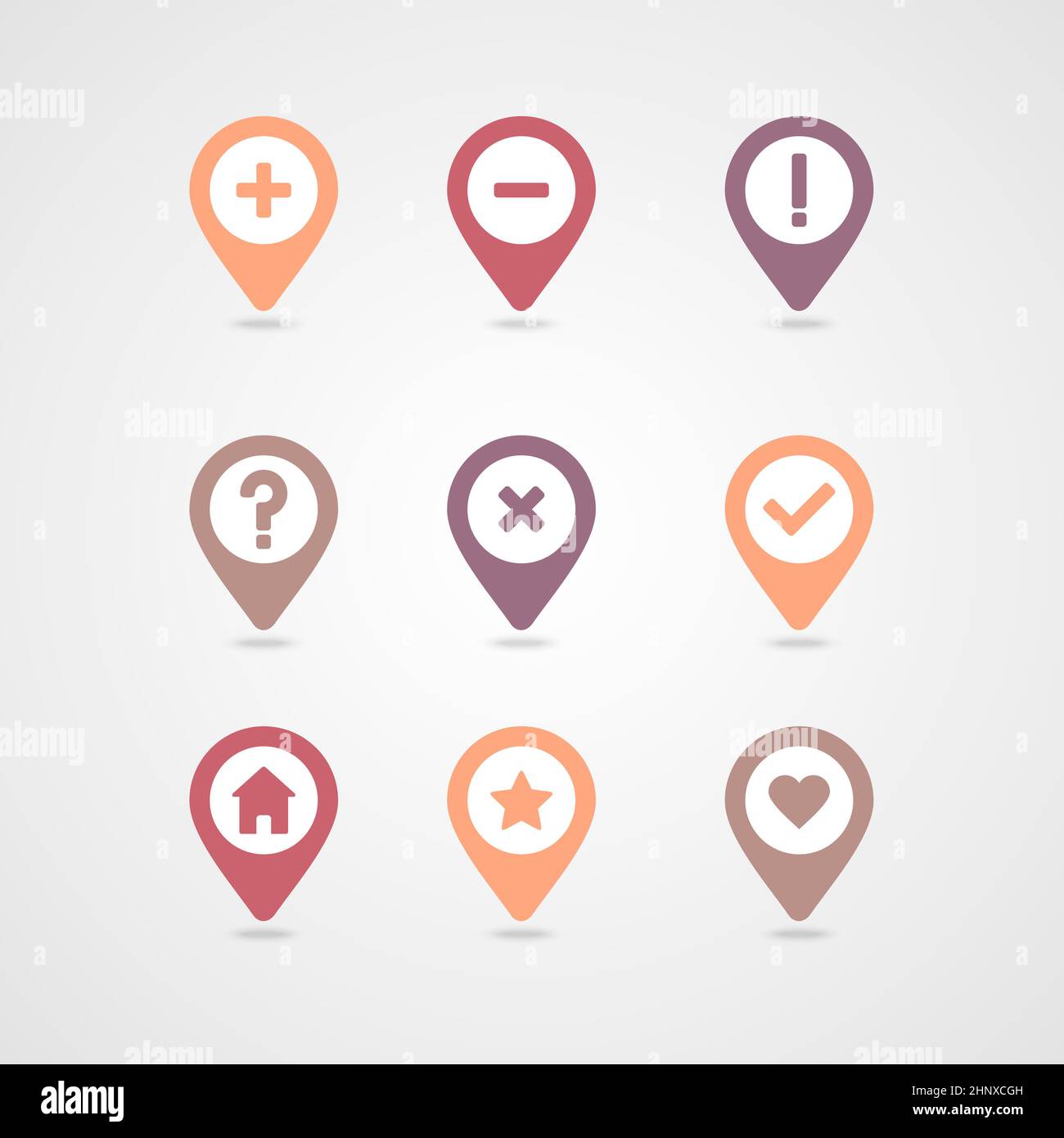 Mapping pins icon. Map pointer. Map markers. Vector illustration EPS10 ...