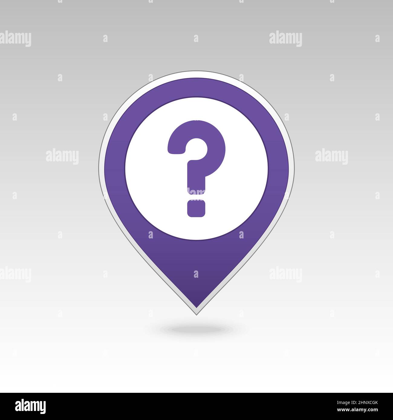 Question mark pin map icon. Map pointer. Map markers. Vector ...