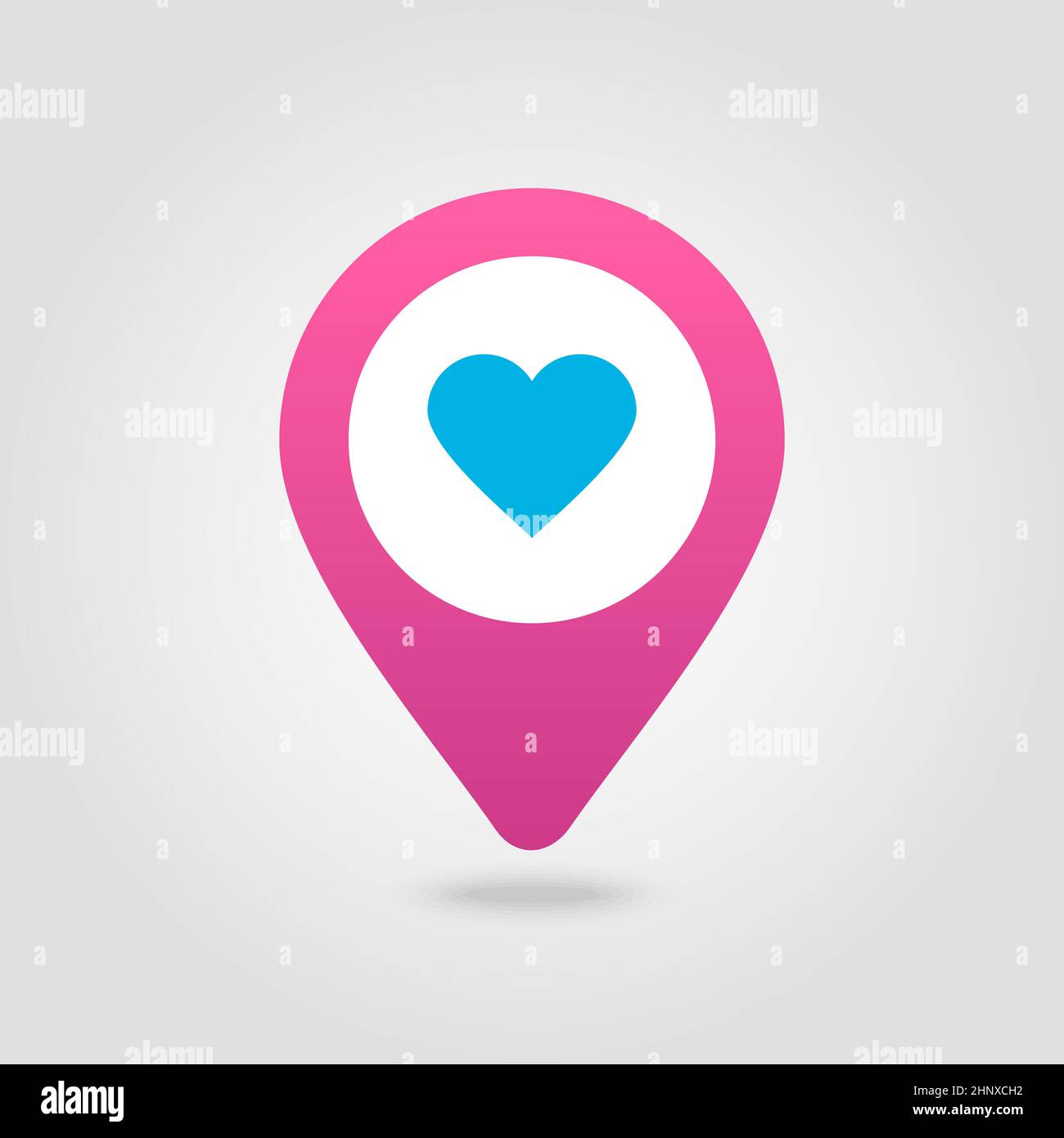 Heart pin map icon. Map pointer. Map markers. Vector illustration EPS10 ...