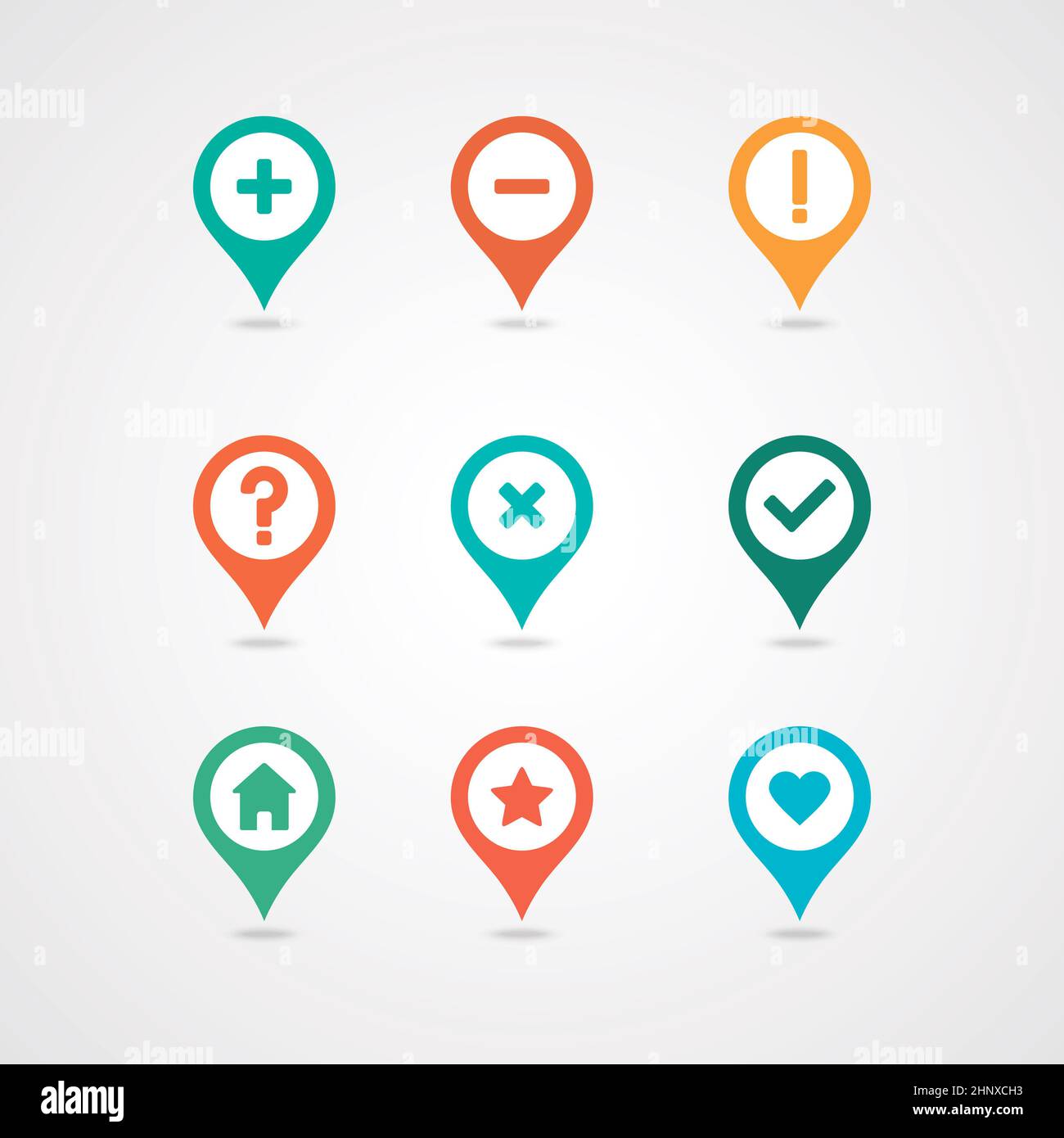 mapping pins icon EPS 10 vector file has transparency, shadow under the ...