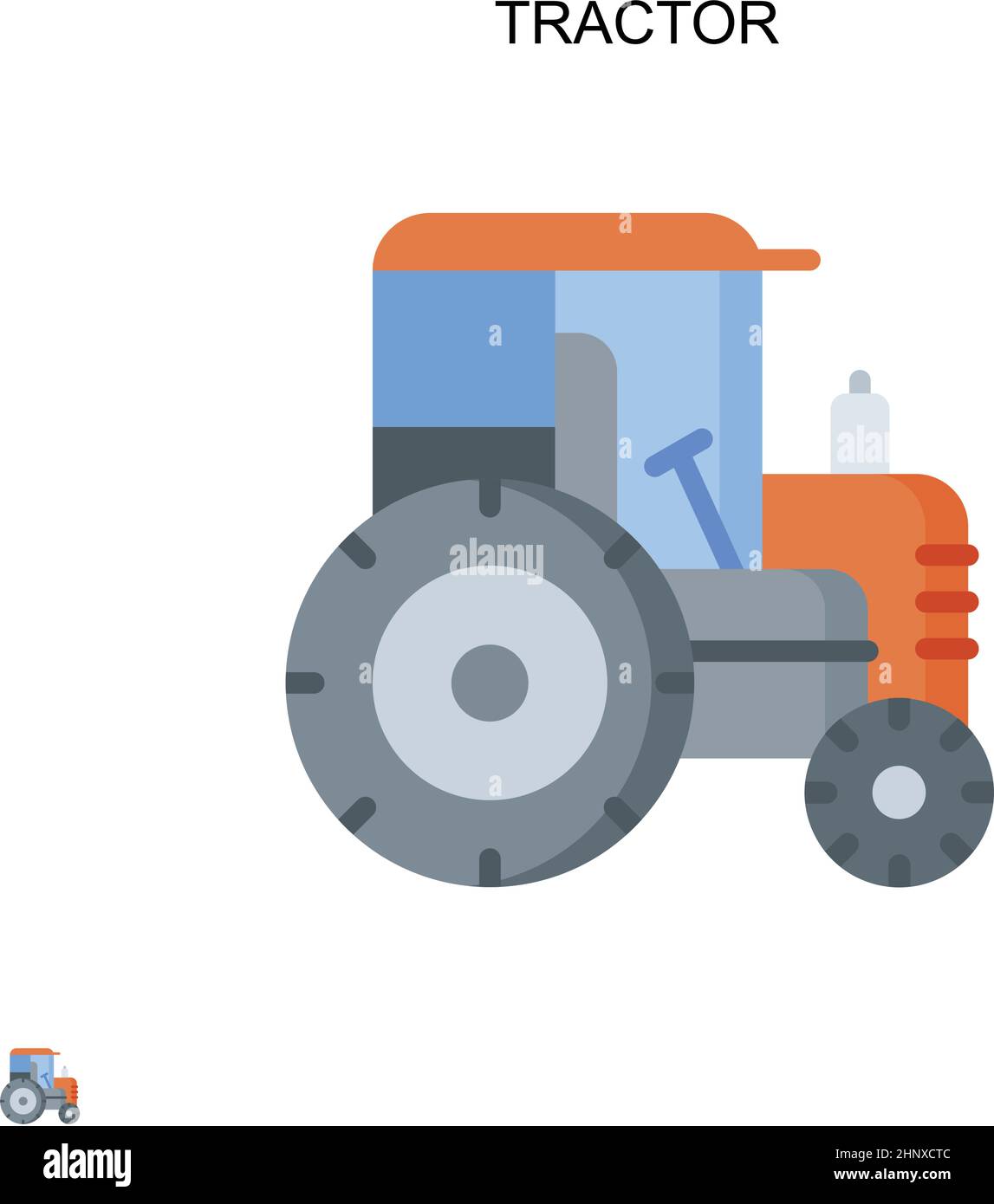 Tractor Simple vector icon. Illustration symbol design template for web ...