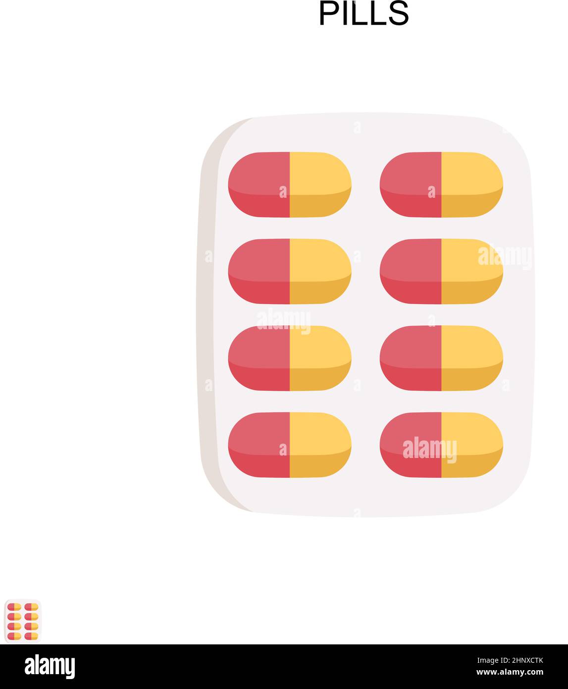 Pills Simple vector icon. Illustration symbol design template for web ...