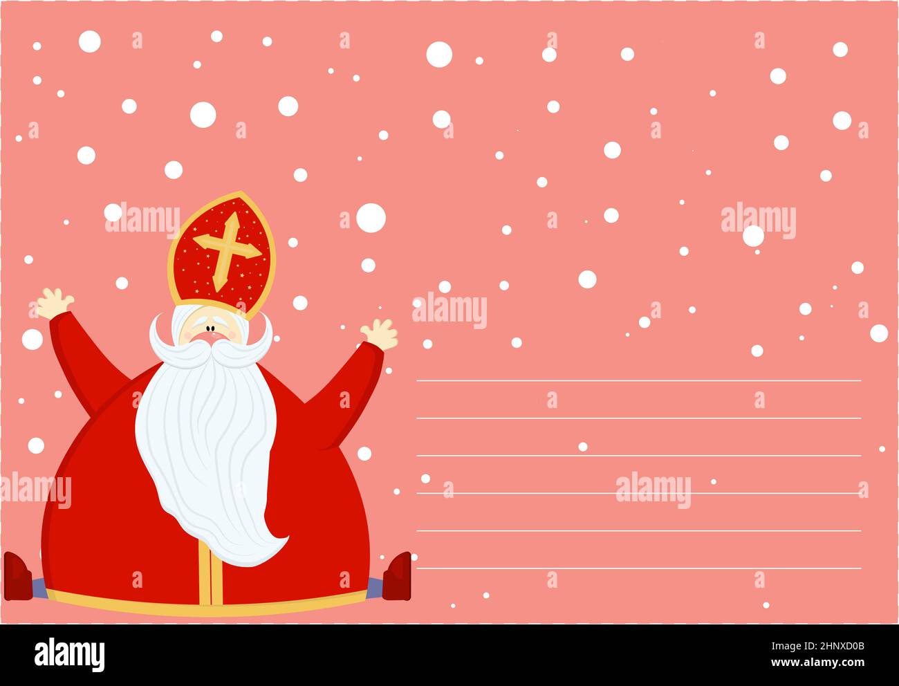 Cute postcard for Saint Nicholas Sinterklaas - greeting card or banner ...