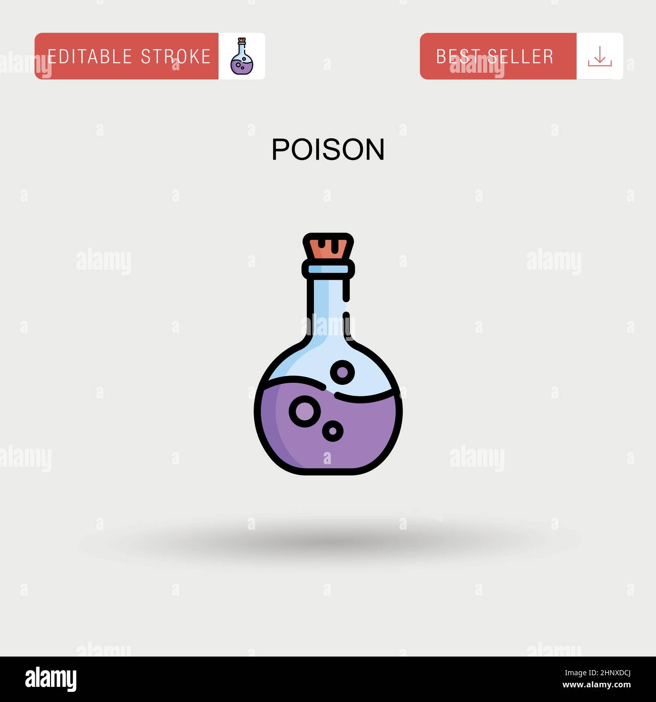 Poison sign icon black background hi-res stock photography and images ...
