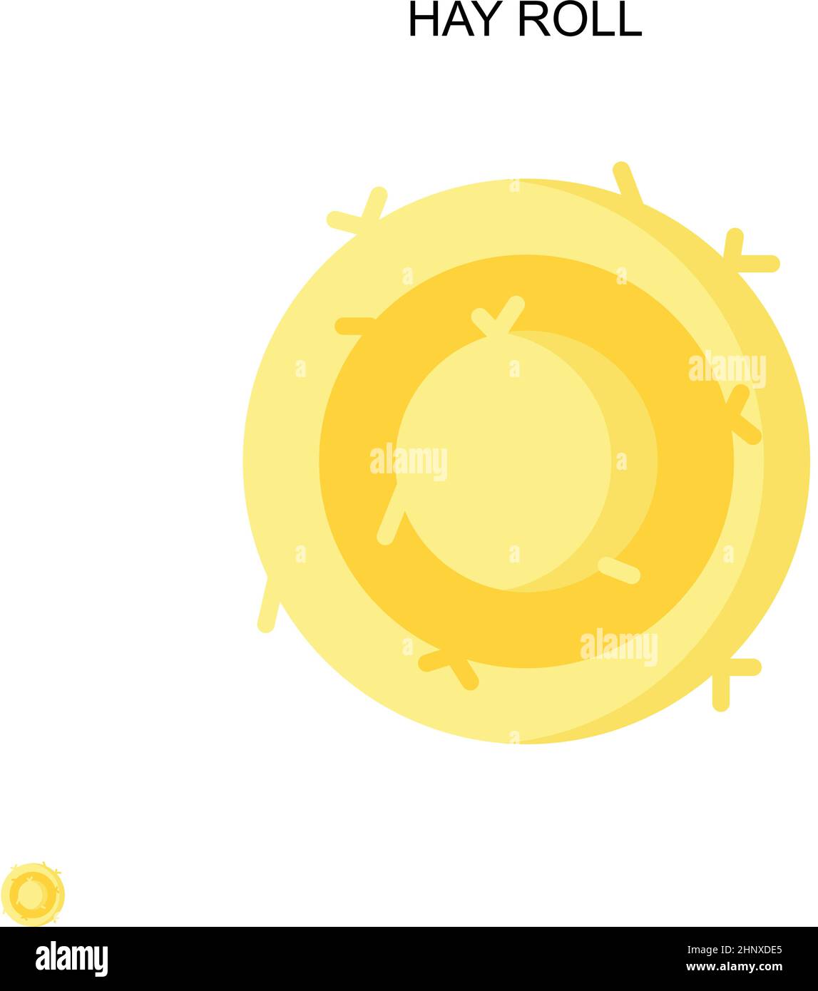 Hay roll Simple vector icon. Illustration symbol design template for ...