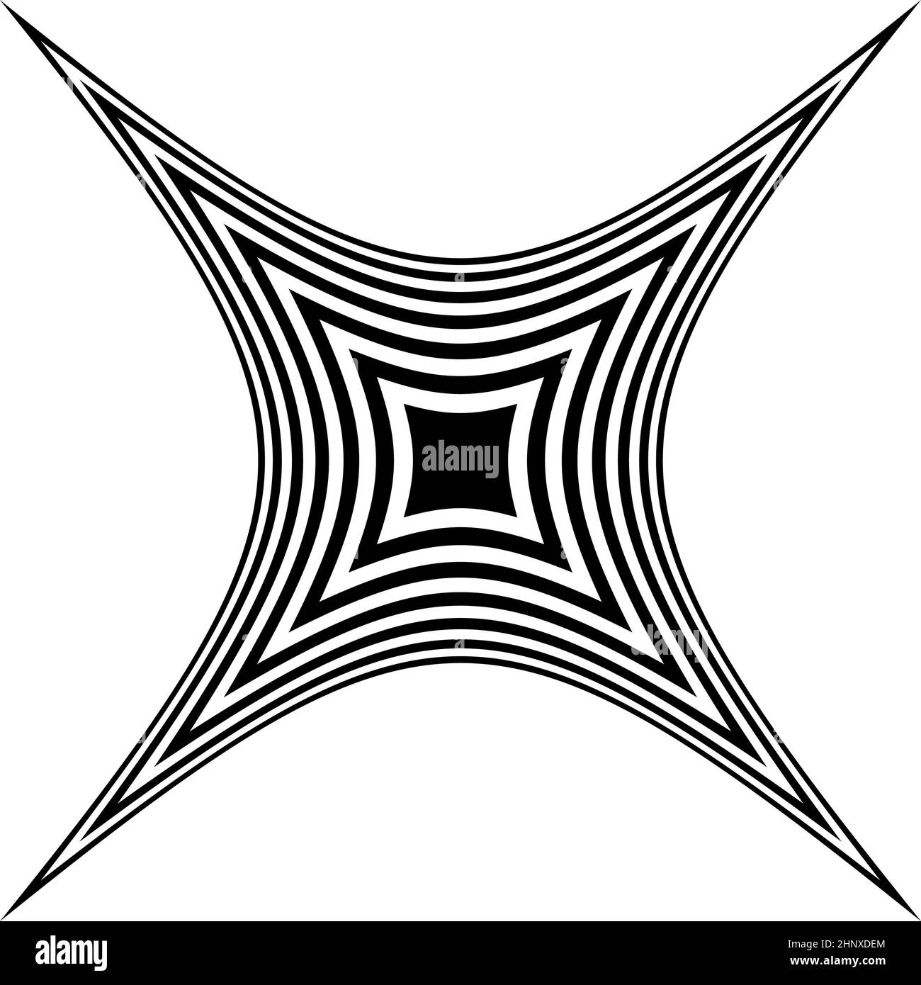 Op-art, visual art abstract geometry element - stock vector ...