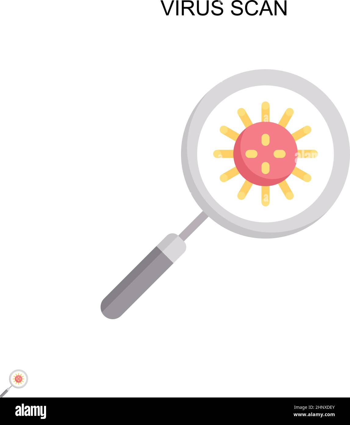 Virus scan Simple vector icon. Illustration symbol design template for ...