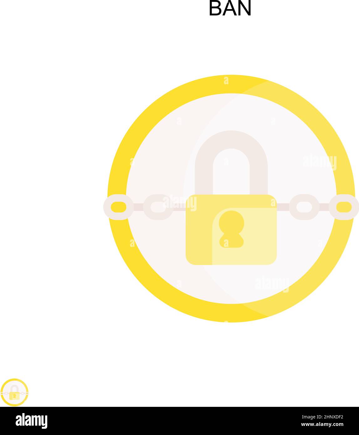 Ban Simple vector icon. Illustration symbol design template for web ...