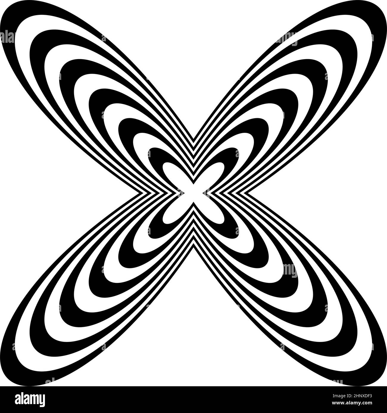 Op-art, visual art abstract geometry element - stock vector ...