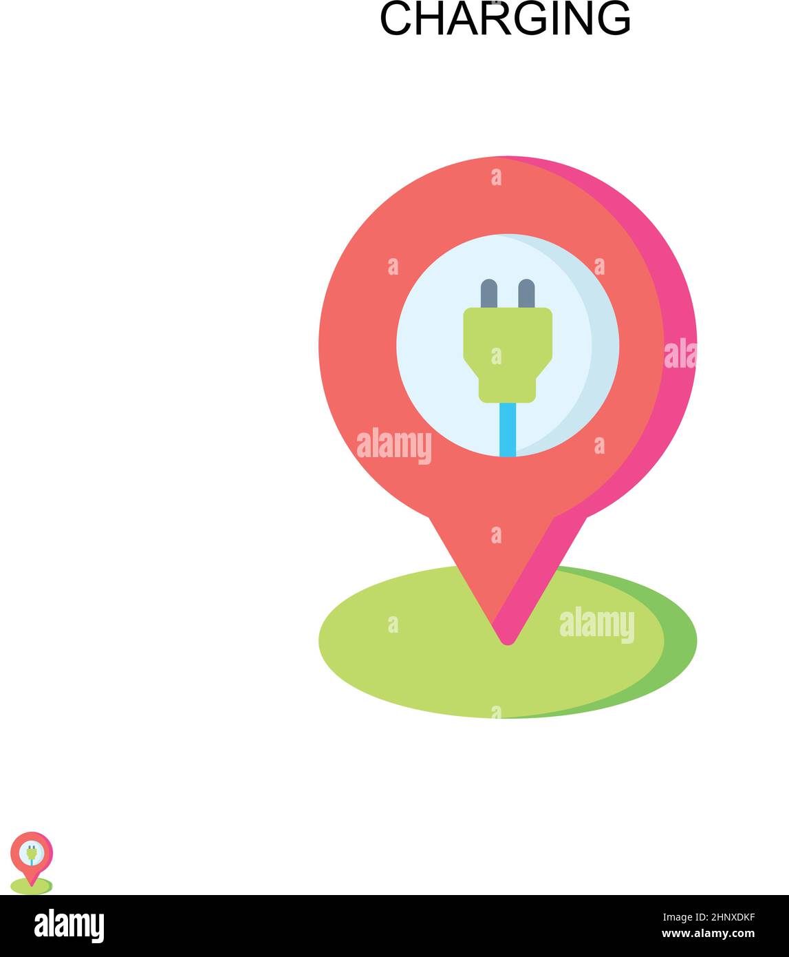 Charging Simple vector icon. Illustration symbol design template for ...