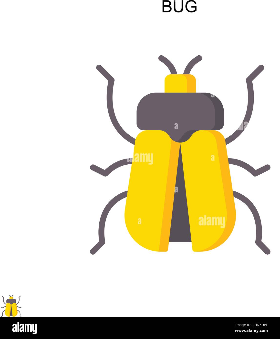 Bug Simple vector icon. Illustration symbol design template for web ...