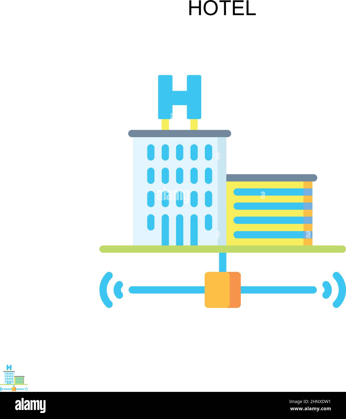 Interior modern hotel lobby reception Stock Vector Images - Alamy