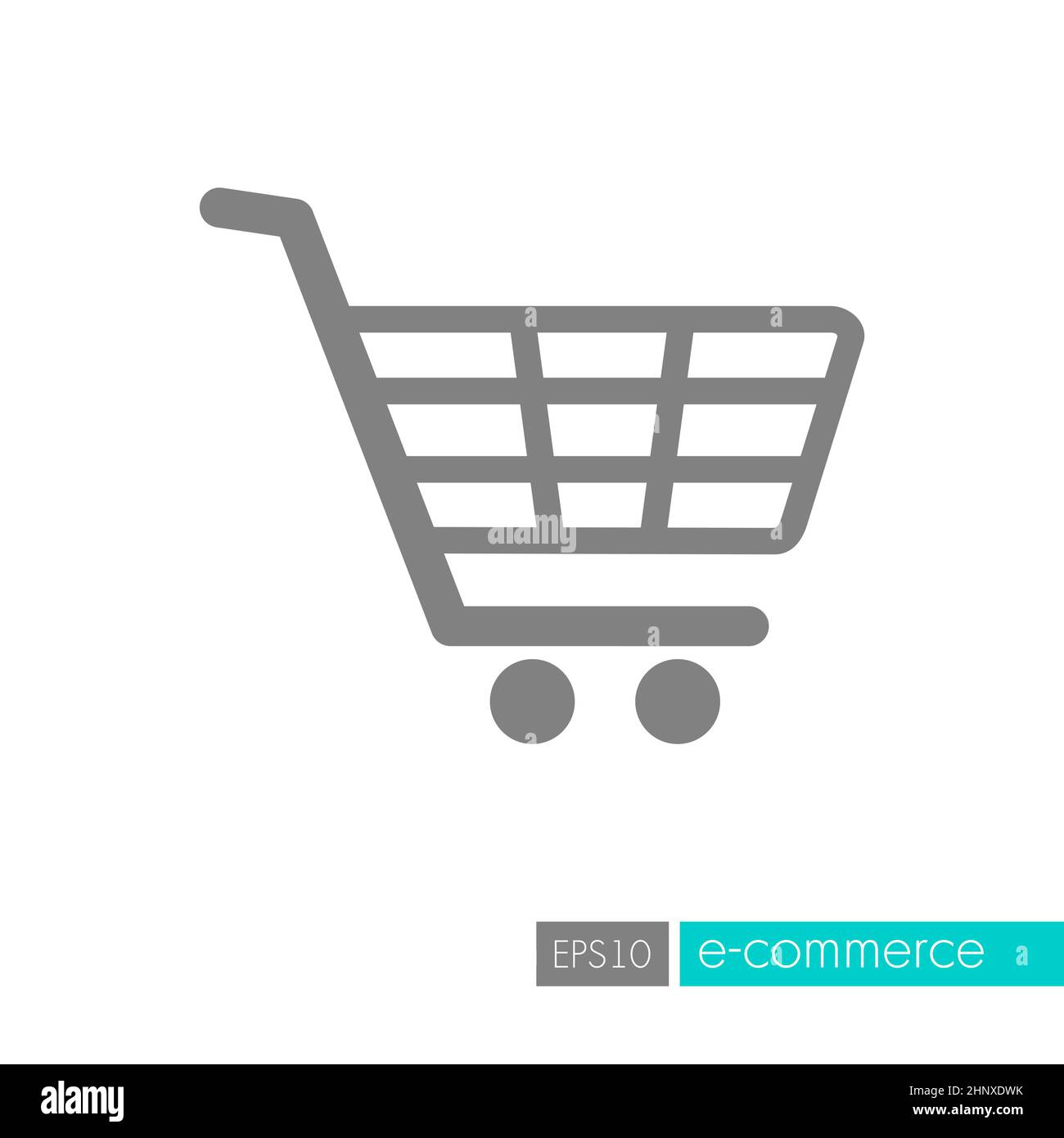 Shopping mall cart isolated vector icon. E-commerce sign. Graph symbol ...