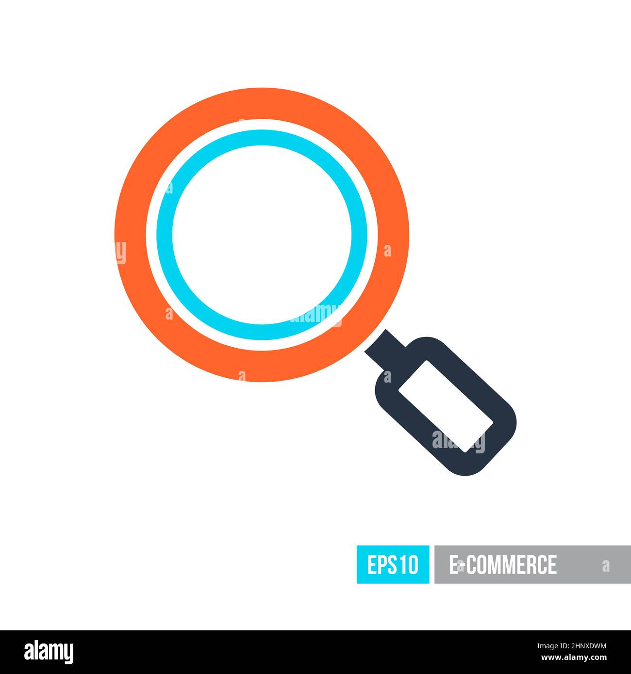 Search magnifier icon. Magnifying glass symbol. Zoom pictogram. E ...