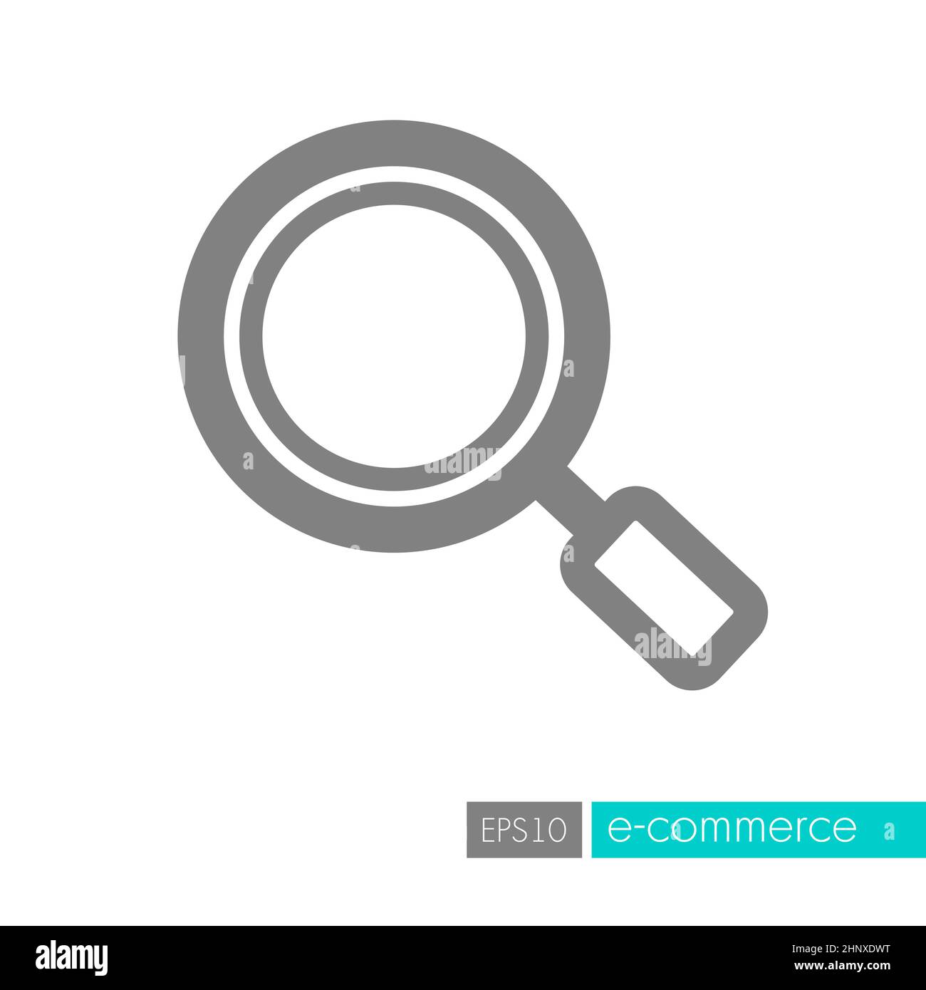 Search magnifier icon. Magnifying glass symbol. Zoom pictogram. E ...