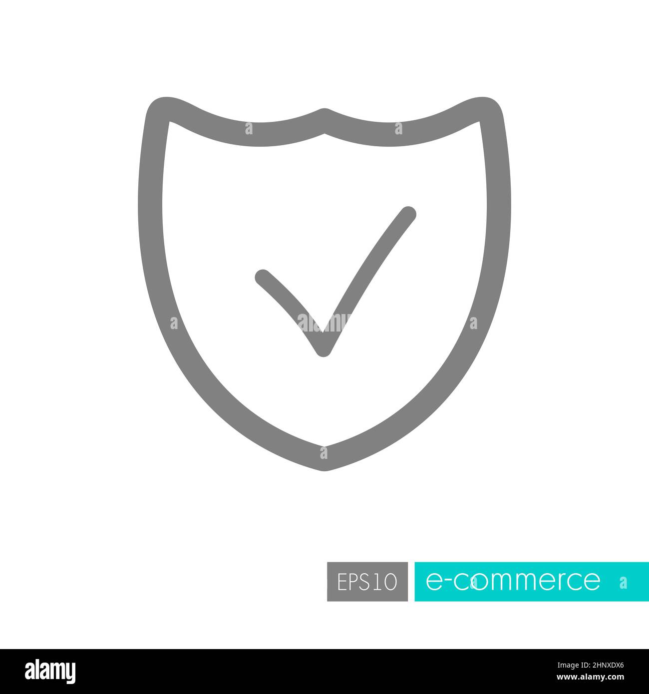 Best protection shield outline icon. E-commerce sign. Graph symbol for ...