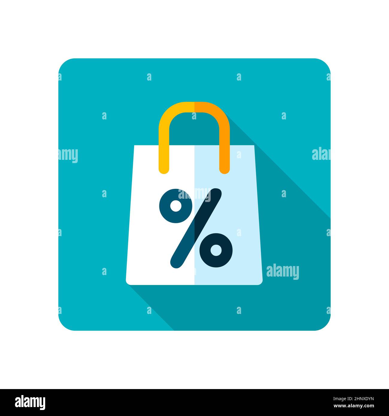 Shopping bag with percent symbol icon. E-commerce sign. Graph symbol ...