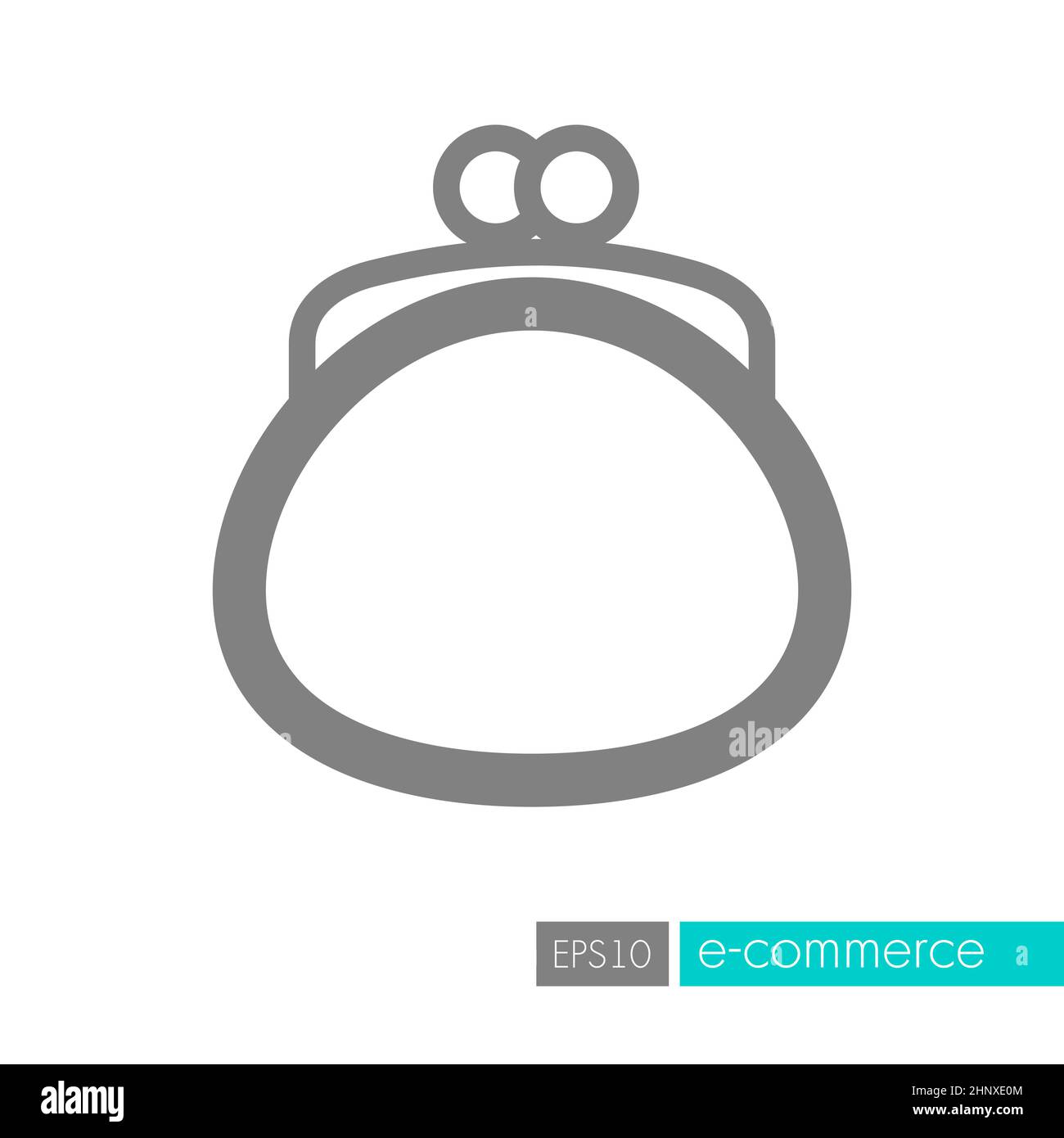 Purse icon vector. Money sign Isolated on white. Pay, online mobile ...