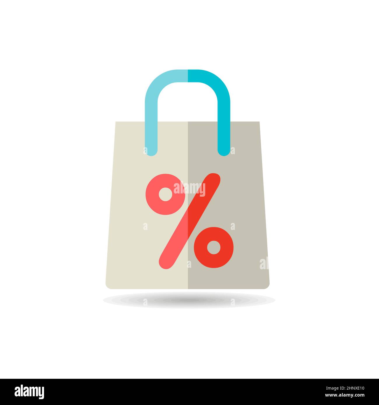 Shopping bag with percent symbol icon. E-commerce sign. Graph symbol ...