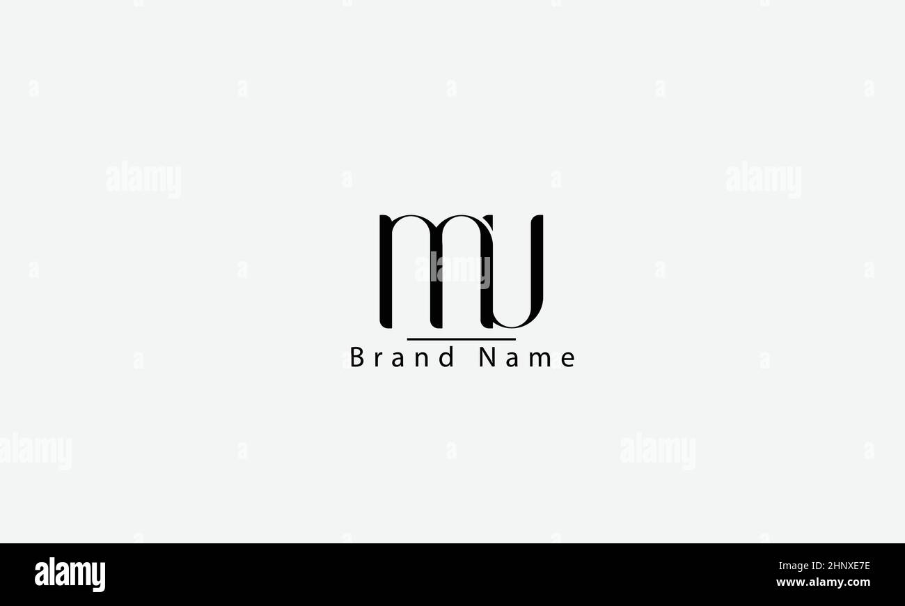 MU UM M U abstract vector logo monogram template Stock Vector Image ...