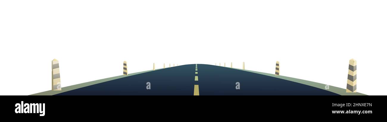 Good asphalt road. Quality modern empty highway. Suburban intercity ...