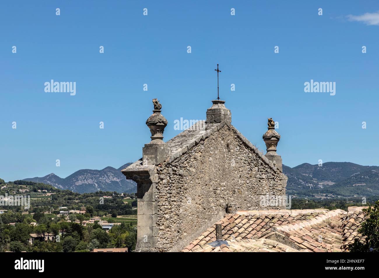 old church in Vaison la Romaine in the old town at the citadelle Stock ...